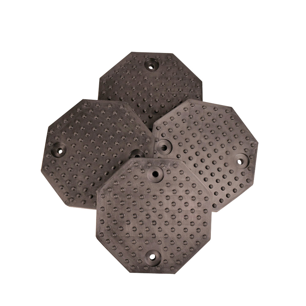 Rubber Pad Kit, 5" Octagon, Direct, Tuxedo: pads4lifts.com
